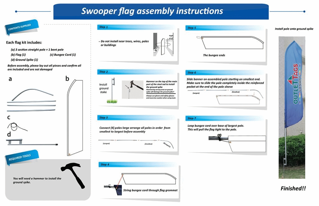 Flag Set Up Instructions - Outlet Tags Canopies Ottawa
